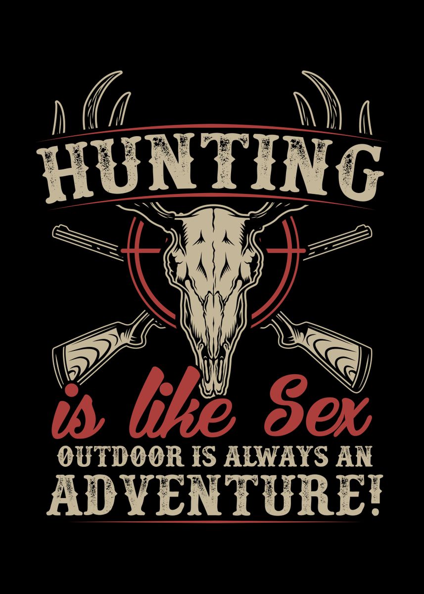 'Hunter Hunting Deer' Poster, picture, metal print, paint by Alexander ...