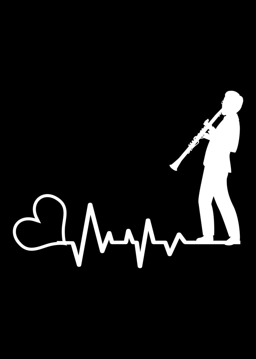 'clarinet' Poster, picture, metal print, paint by Hexor | Displate