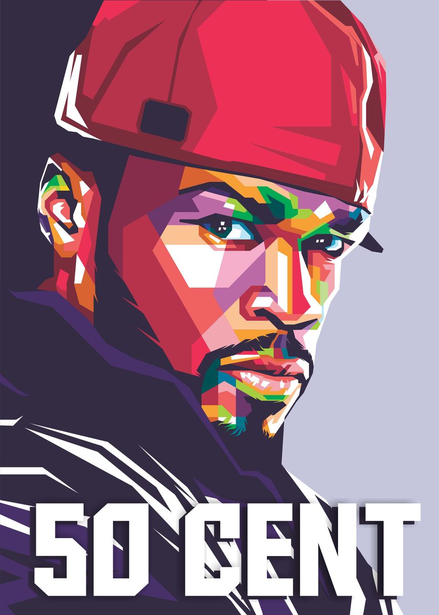 '50 CENT WPAP' Poster by Muhamad Fauzan Fauzi | Displate