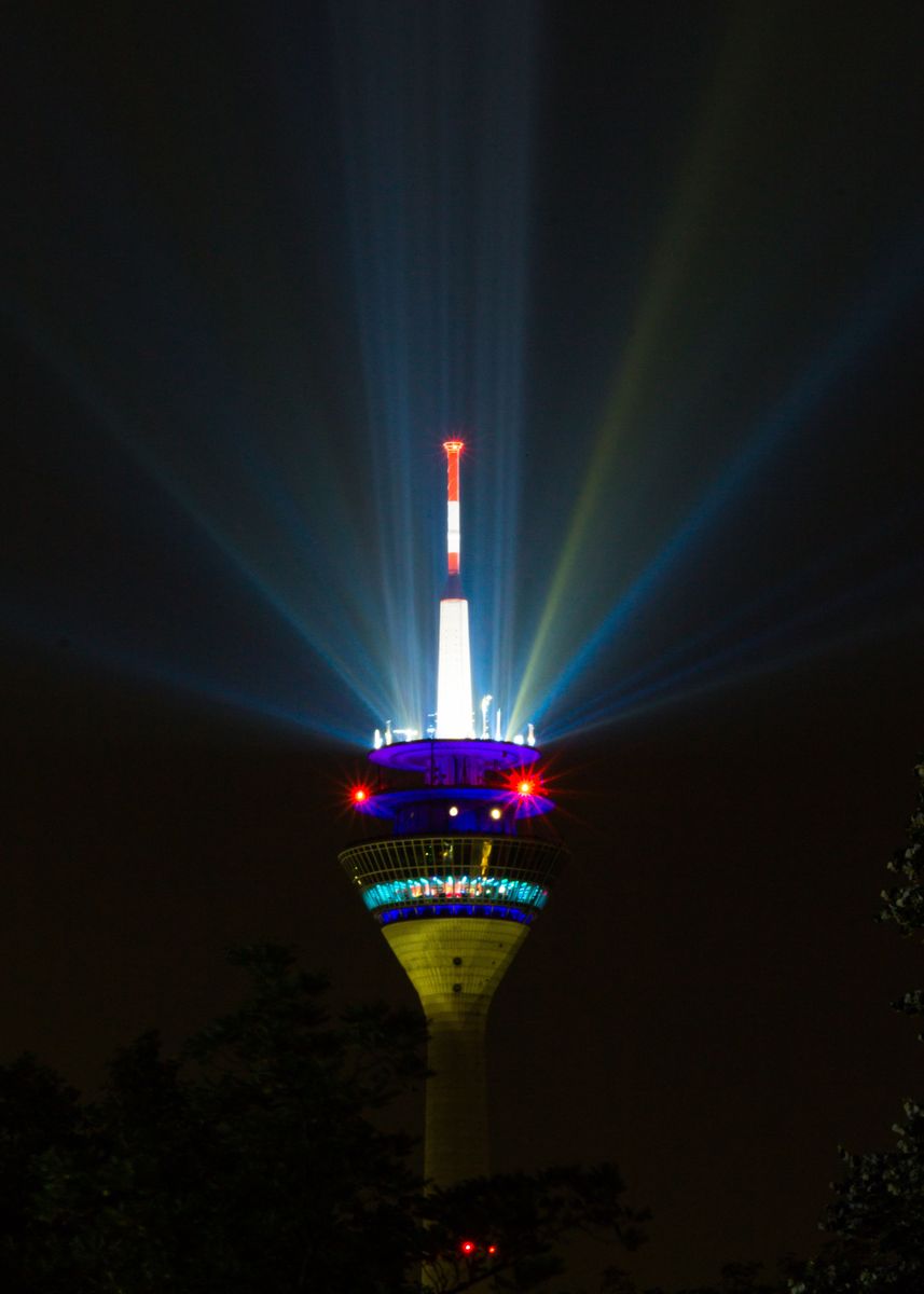 'Lightshow on TV Tower 6' Poster by Alex Westermann | Displate