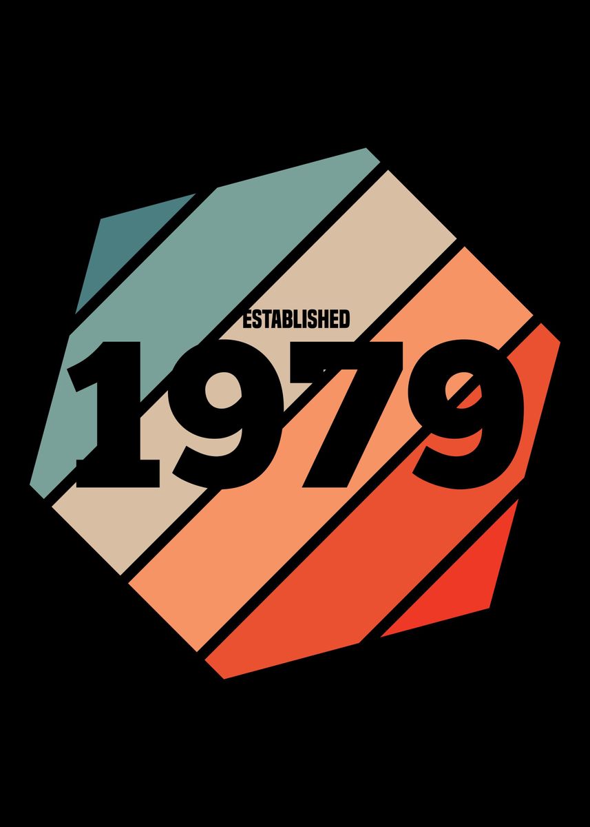 'Established 1979' Poster by royalsigns | Displate