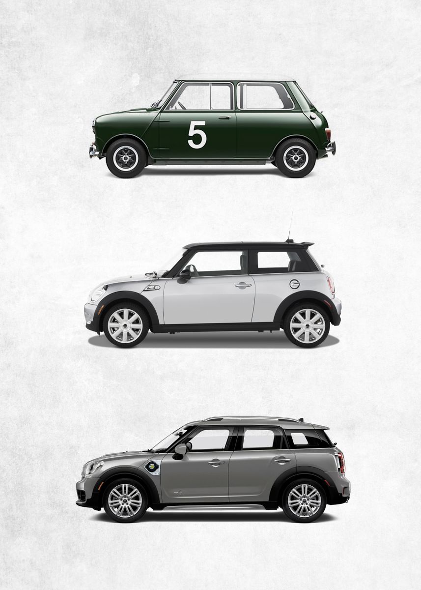 'Mini Cooper' Poster, picture, metal print, paint by Ray Diaz | Displate
