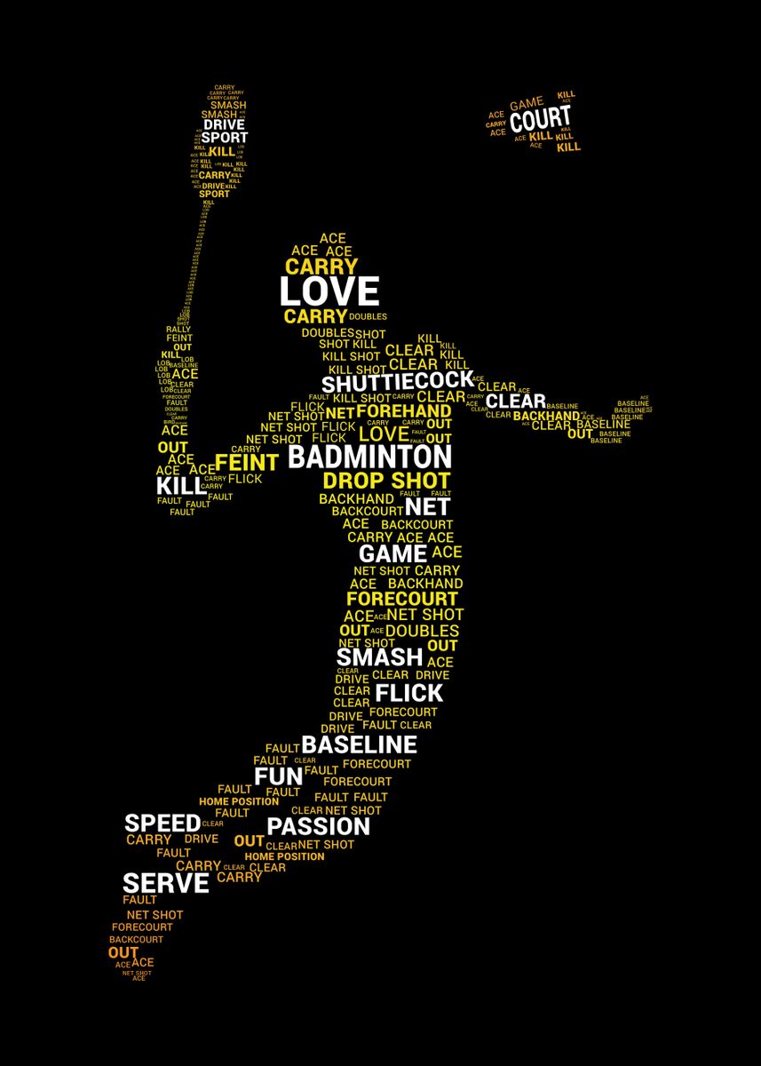 'Badminton Players' Poster, picture, metal print, paint by ShirTom ...