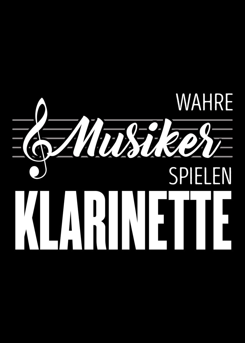 'clarinet' Poster, picture, metal print, paint by Hexor | Displate