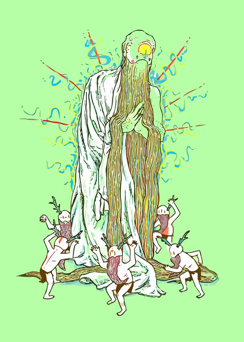 'Tree Wizard' Poster, picture, metal print, paint by Jason Morano ...