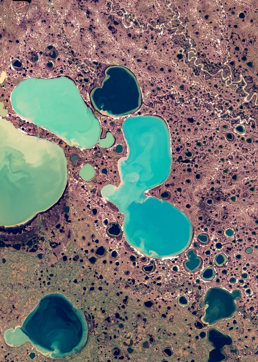 'Lakes on Jamal peninsula' Poster by intrepix | Displate