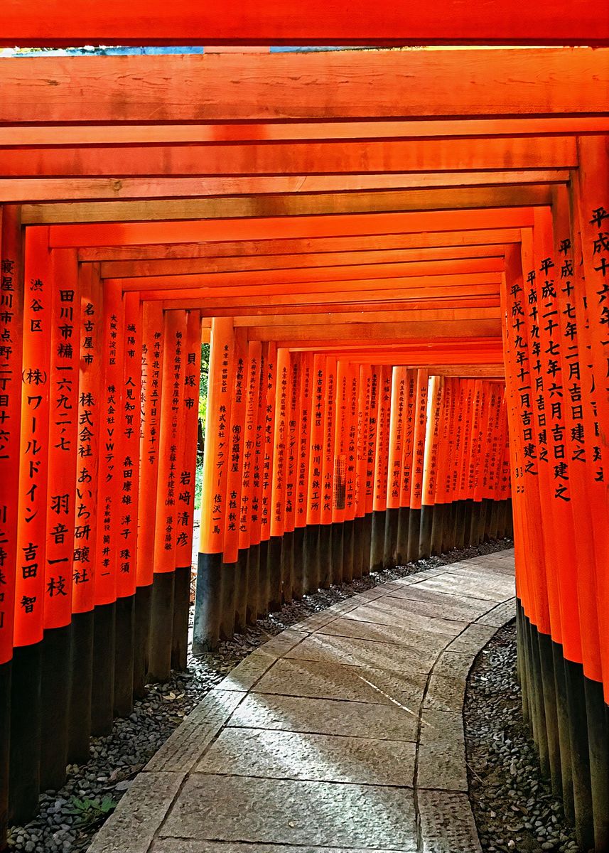 'Fushimi Inari Kyoto' Poster, picture, metal print, paint by Jeff ...