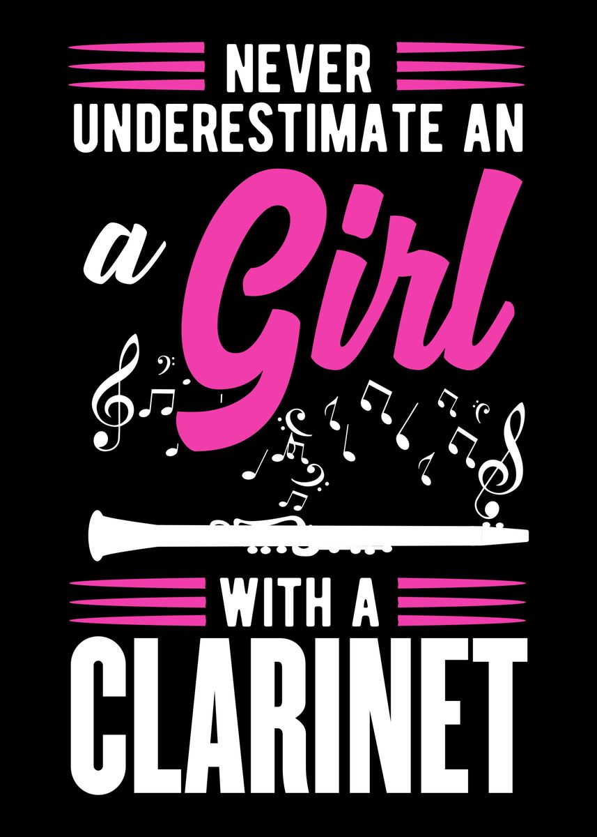 'clarinet' Poster, picture, metal print, paint by Hexor | Displate