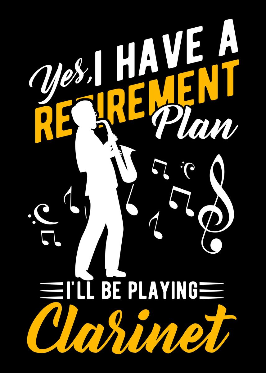 'clarinet' Poster, picture, metal print, paint by Hexor | Displate