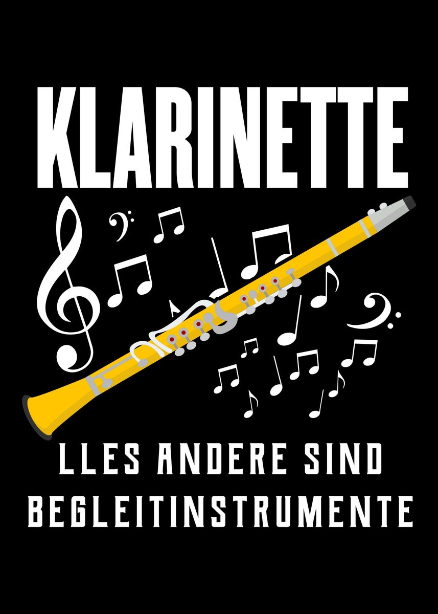 'clarinet' Poster, picture, metal print, paint by Hexor | Displate