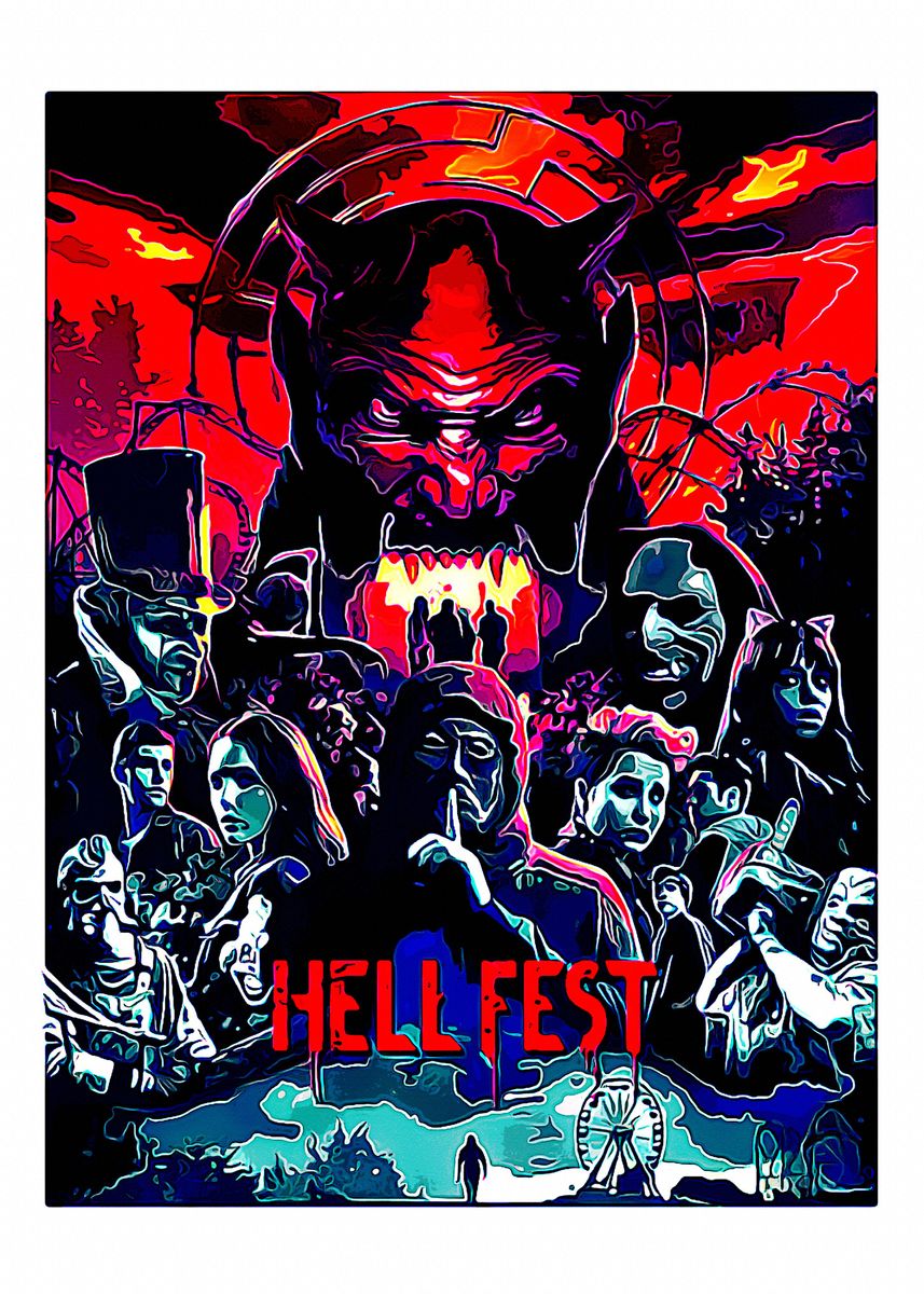 'Hellfest' Poster, picture, metal print, paint by Jeffery Anabelle ...