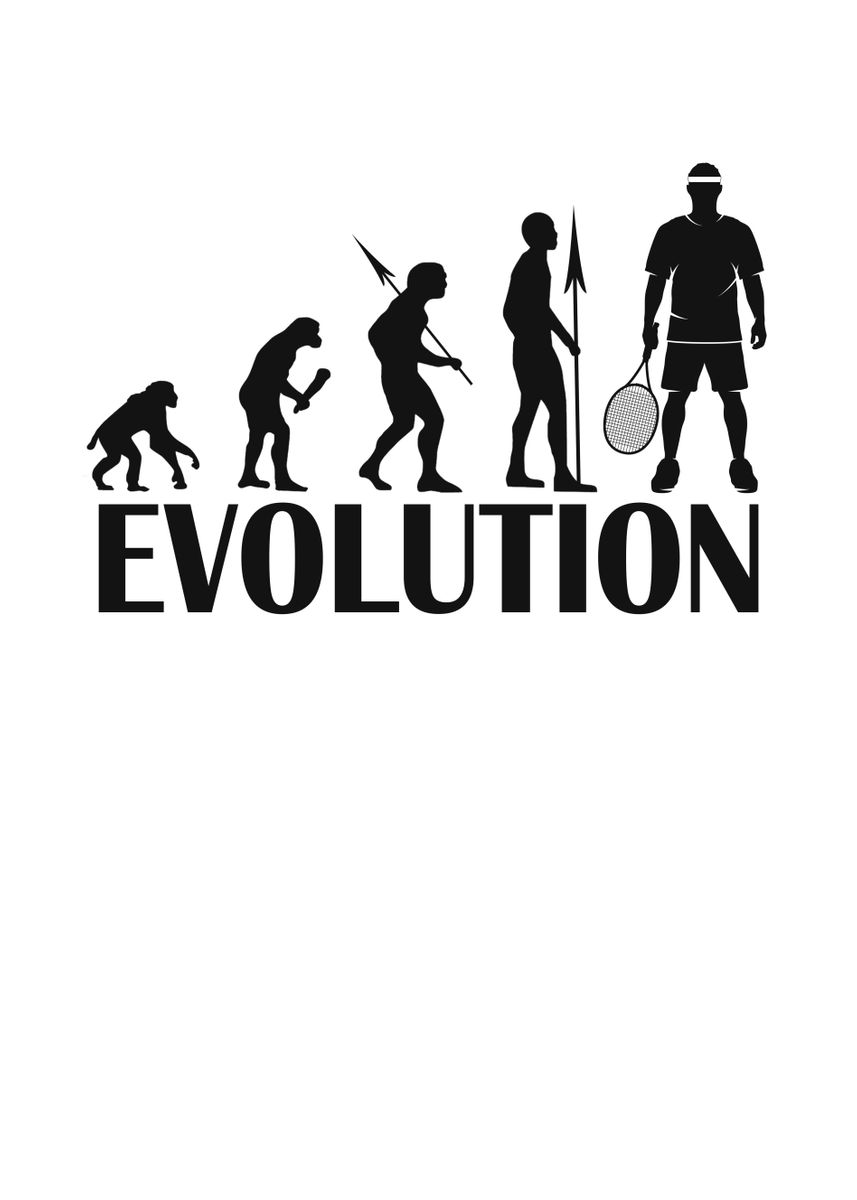 'Tennis Design Evolution' Poster, picture, metal print, paint by Foxxy ...