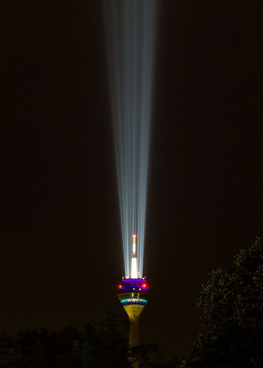 'Lightshow on TV Tower 4' Poster by Alex Westermann | Displate