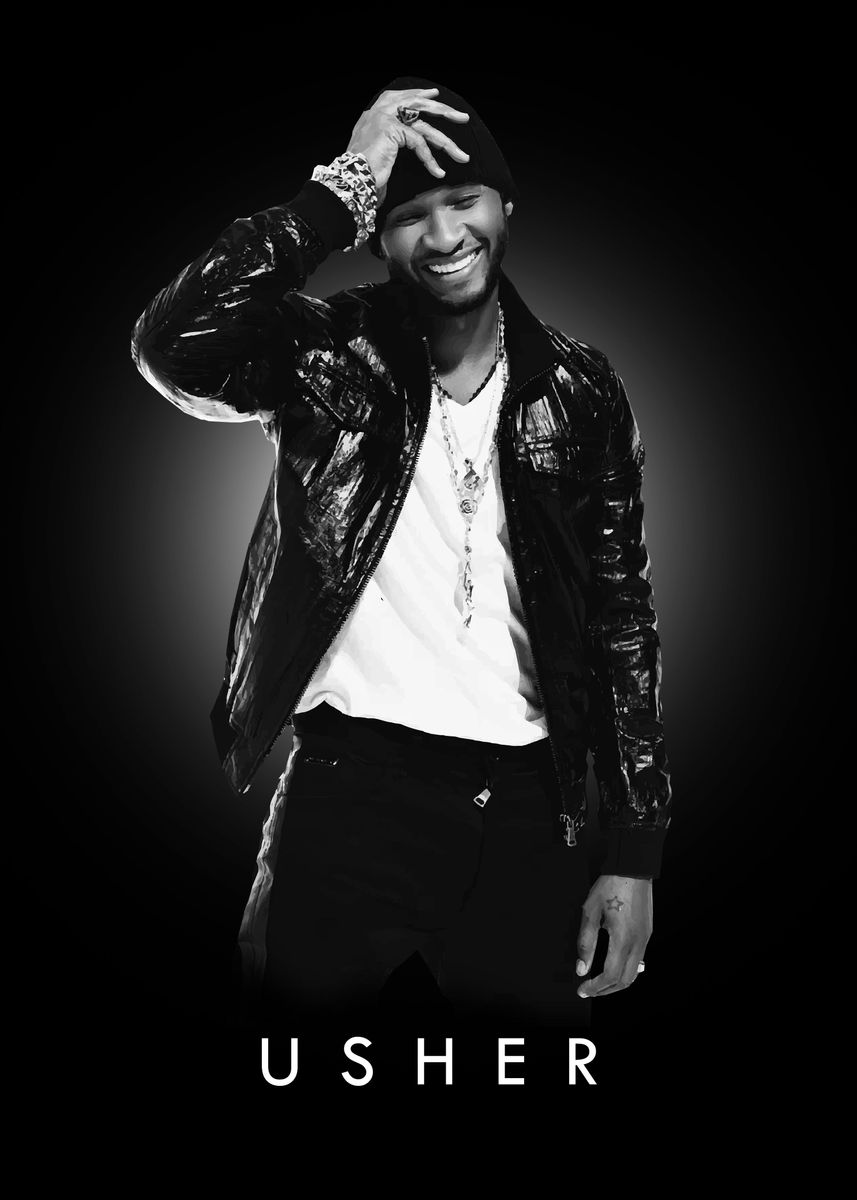 'Usher' Poster, picture, metal print, paint by Bo Kev | Displate