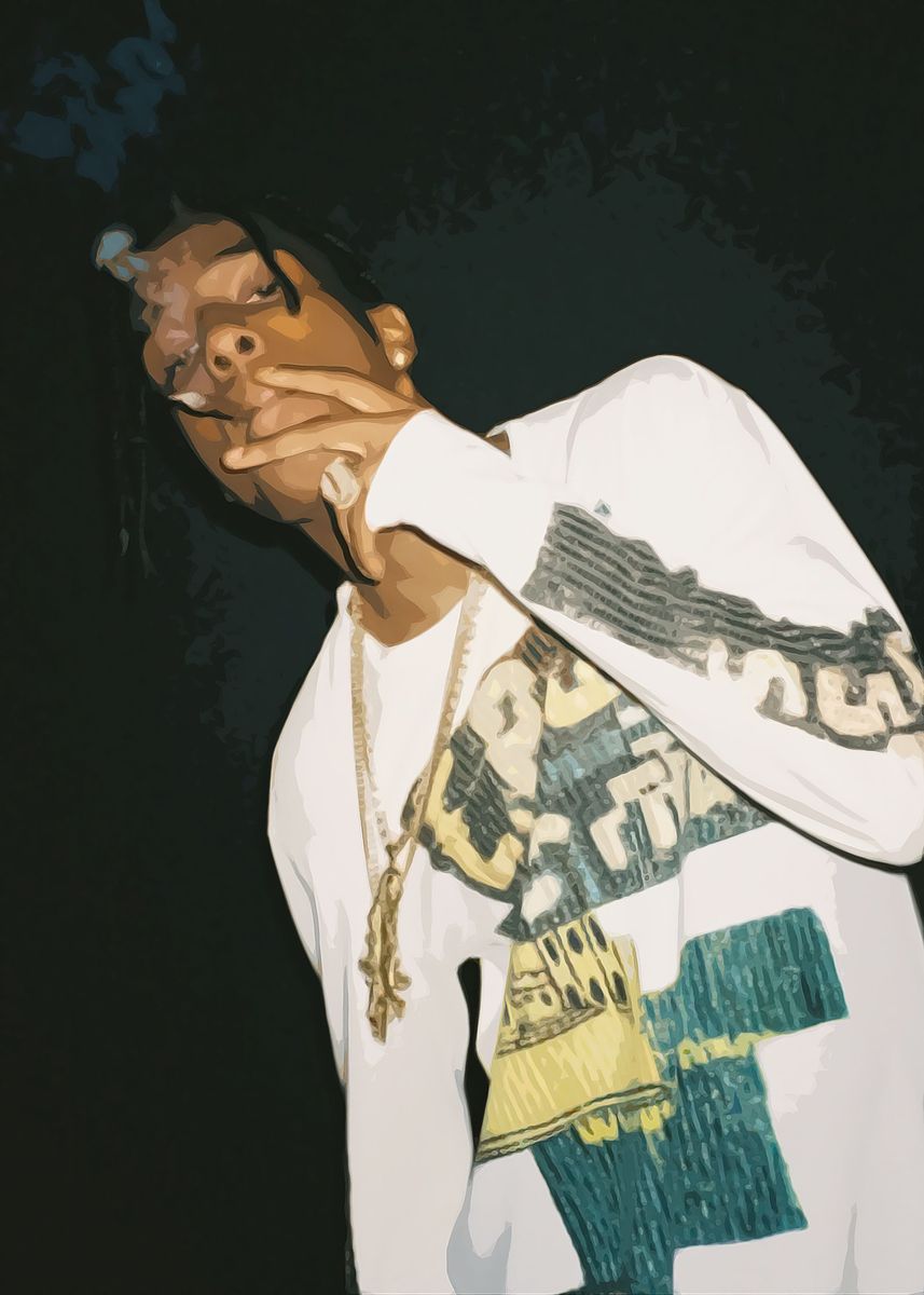 'Asap Rocky' Poster, picture, metal print, paint by chynna getty | Displate