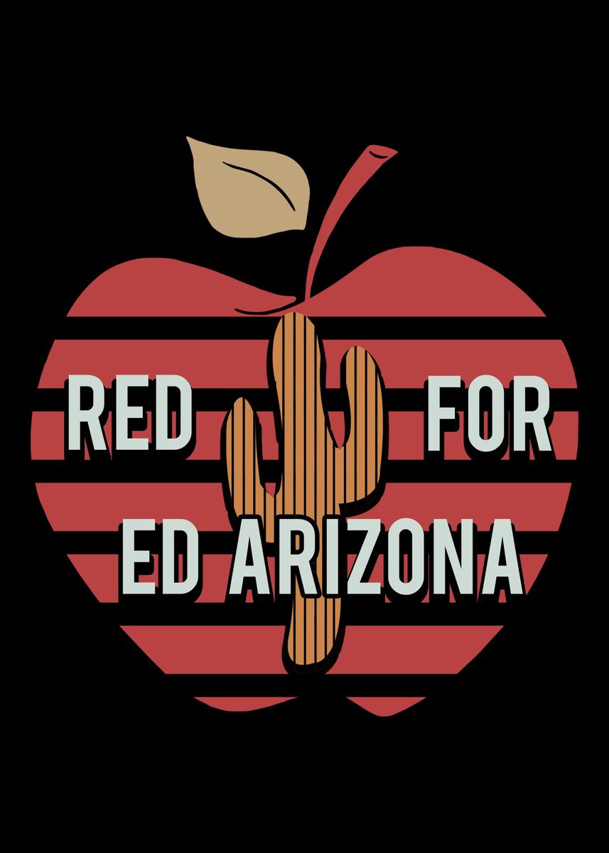 'Red for Ed Arizona' Poster, picture, metal print, paint by John DonJoe ...