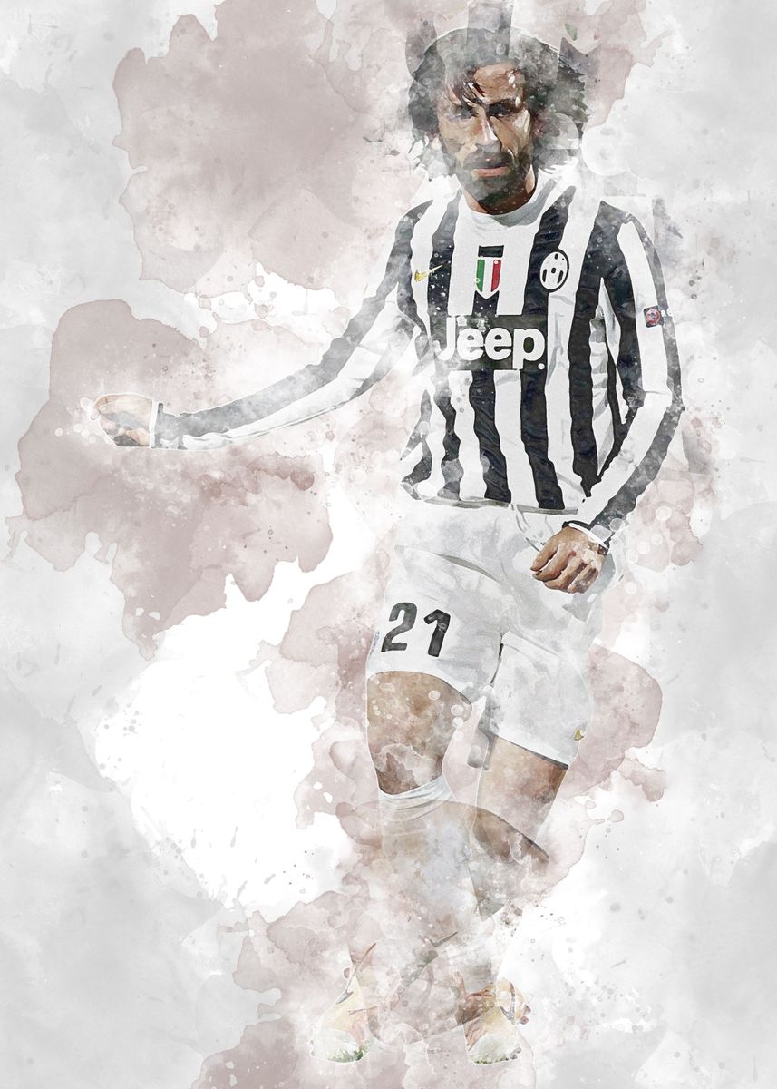 'Andrea Pirlo' Poster, picture, metal print, paint by Anderson Felix ...