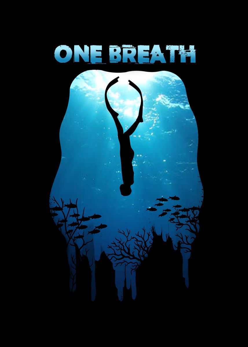'Freediving One Breath Divi' Poster by XASTY | Displate