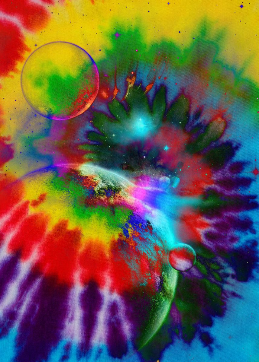 'Acid Universe I' Poster, picture, metal print, paint by Jonah Block ...