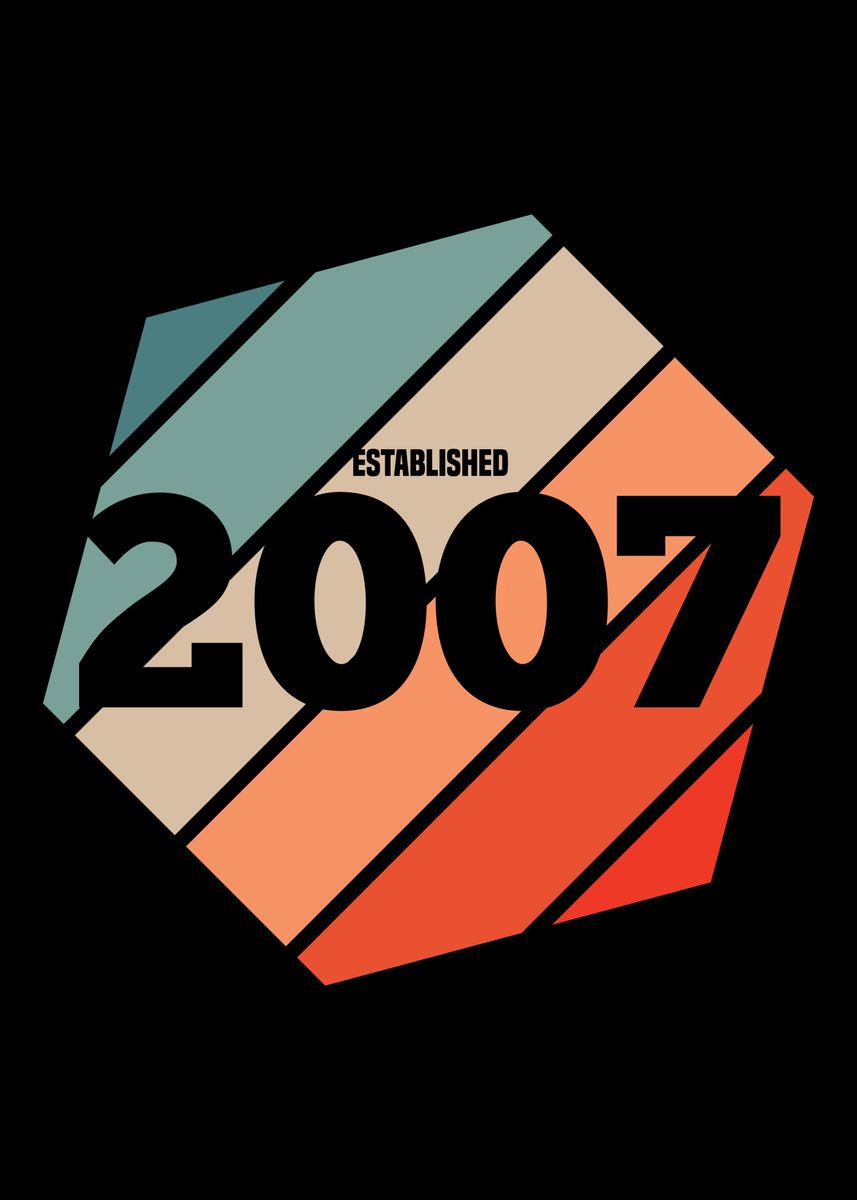 'Established 2007' Poster by royalsigns | Displate
