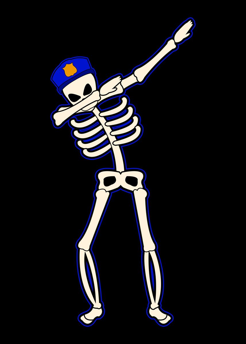 'dabbing Skeleton' Poster, picture, metal print, paint by John DonJoe ...