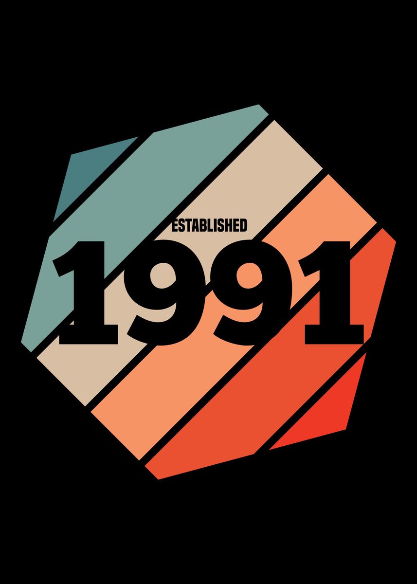 'Established 1991' Poster by royalsigns | Displate