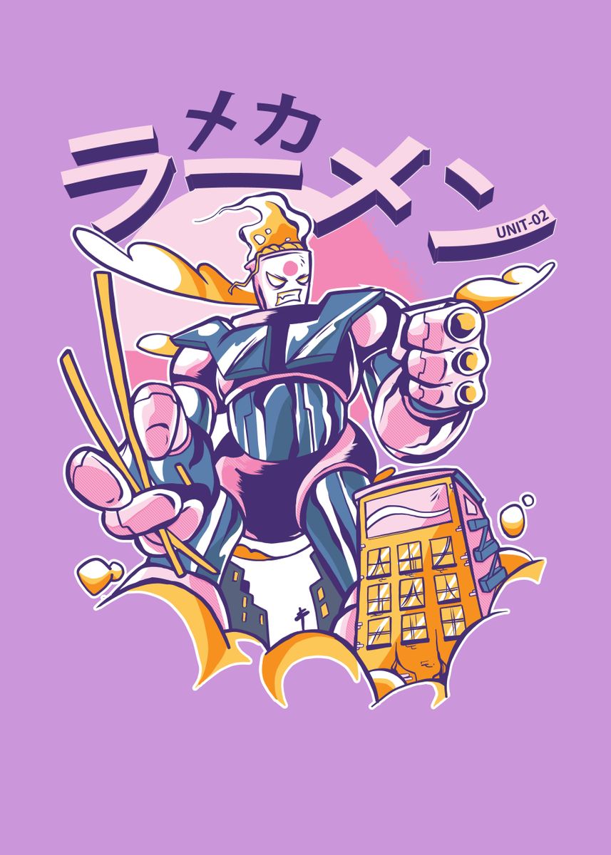 'Mecha Ramen' Poster by StonerPlates | Displate