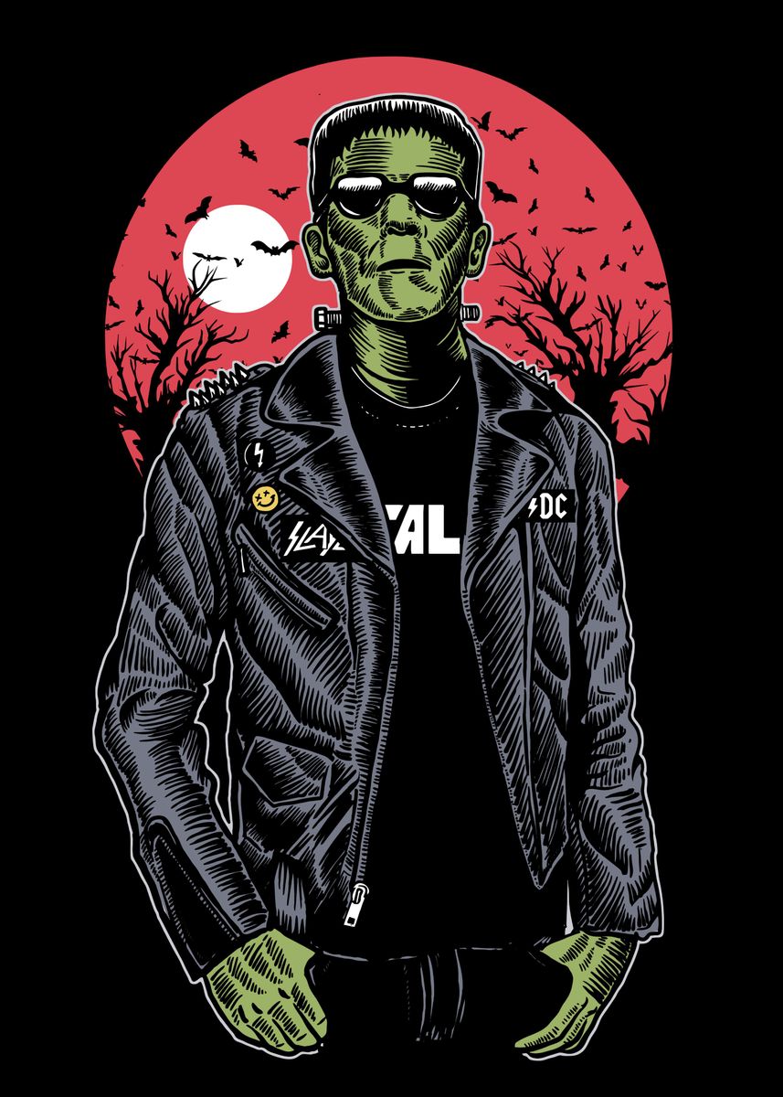 'Frank' Poster, picture, metal print, paint by Geschenkelaune | Displate