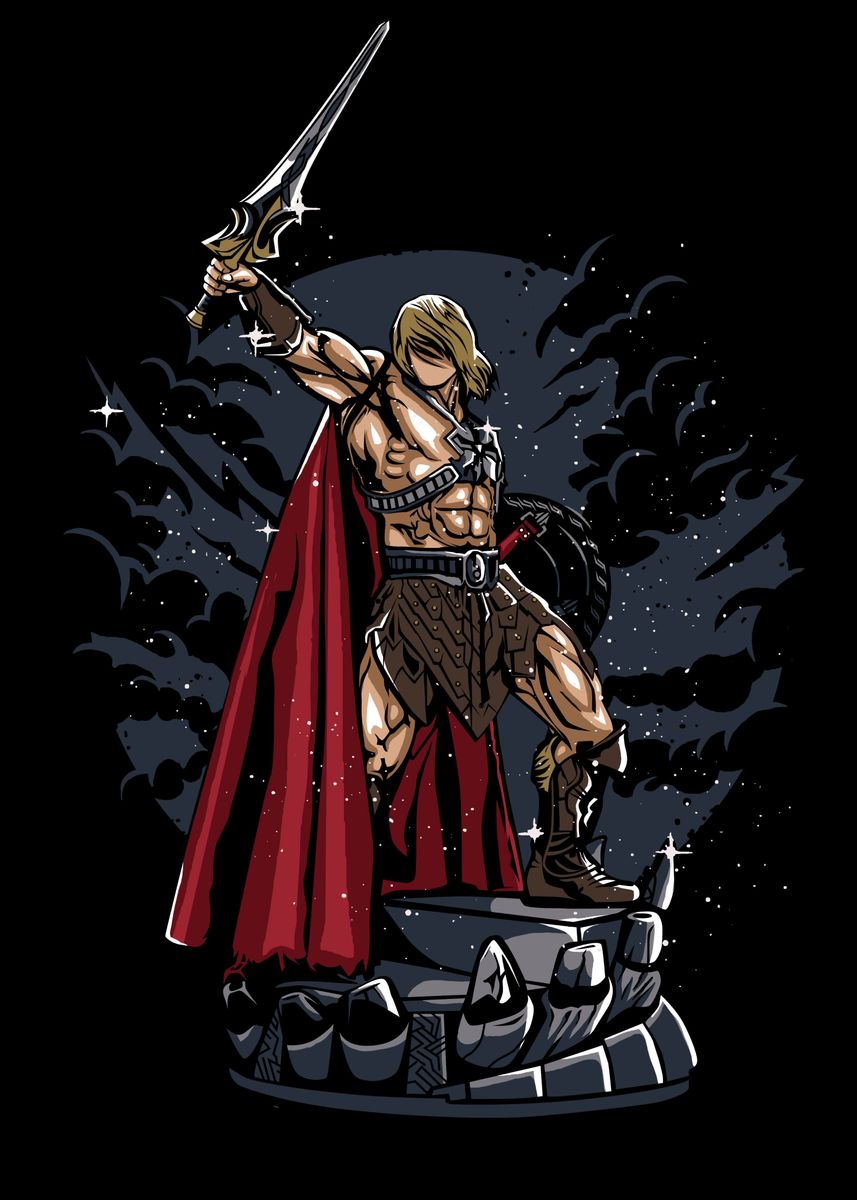 'Warrior' Poster, picture, metal print, paint by Geschenkelaune | Displate