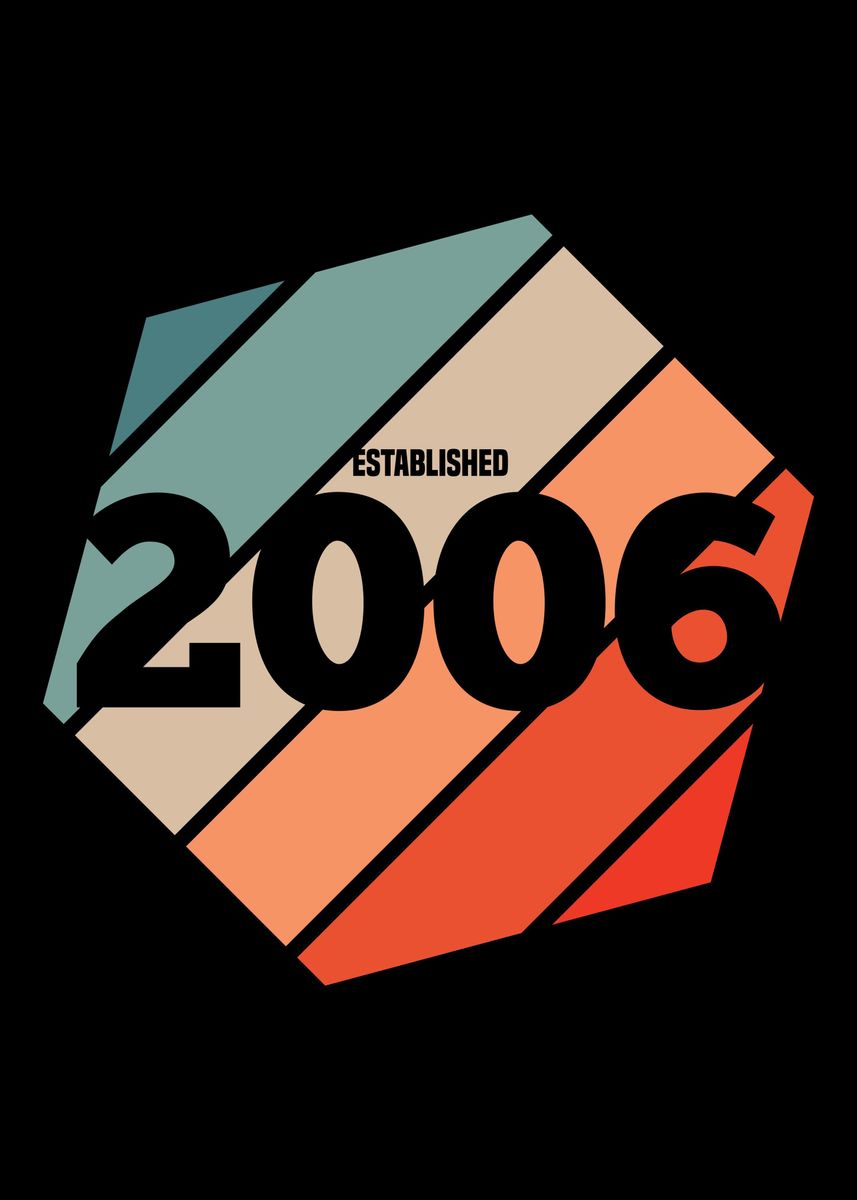'Established 2006' Poster, picture, metal print, paint by royalsigns ...