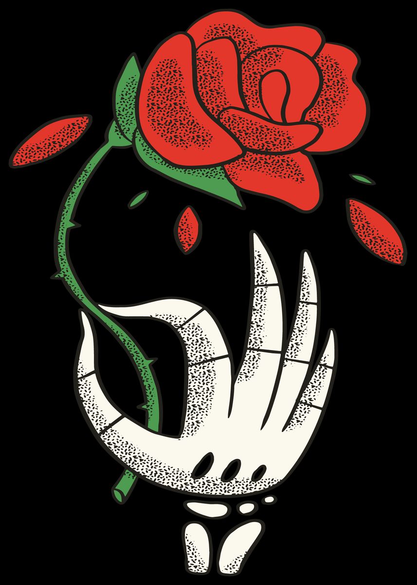 'Skeleton Rose' Poster by AlmightyFashion | Displate