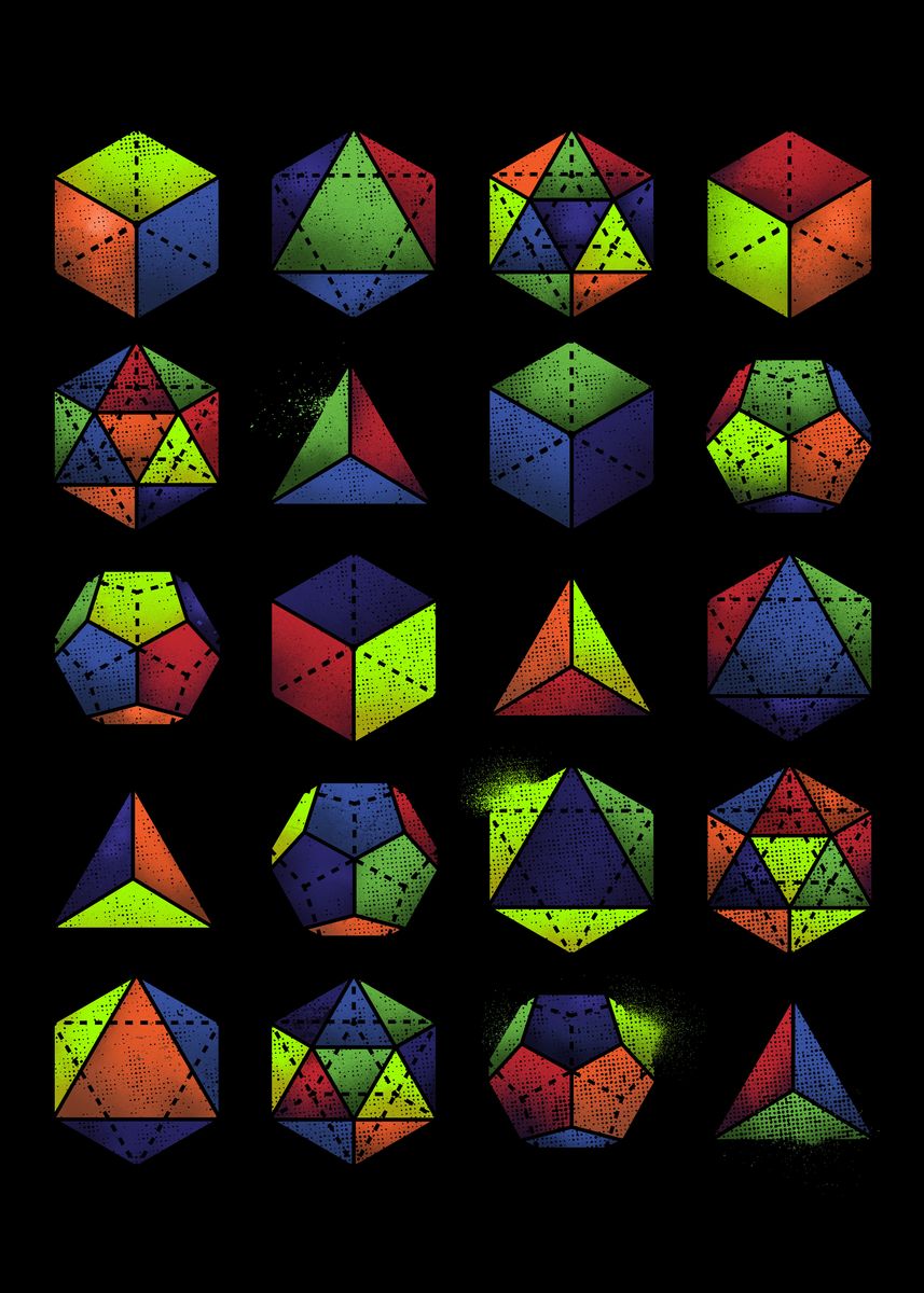 'Sacred Shapes and Colors ' Poster, picture, metal print, paint by ...