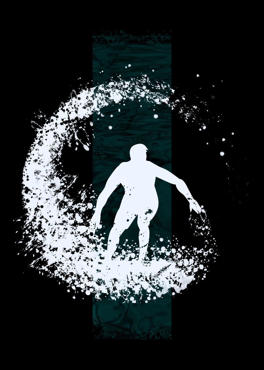 'Surfer Boy' Poster, picture, metal print, paint by O G | Displate