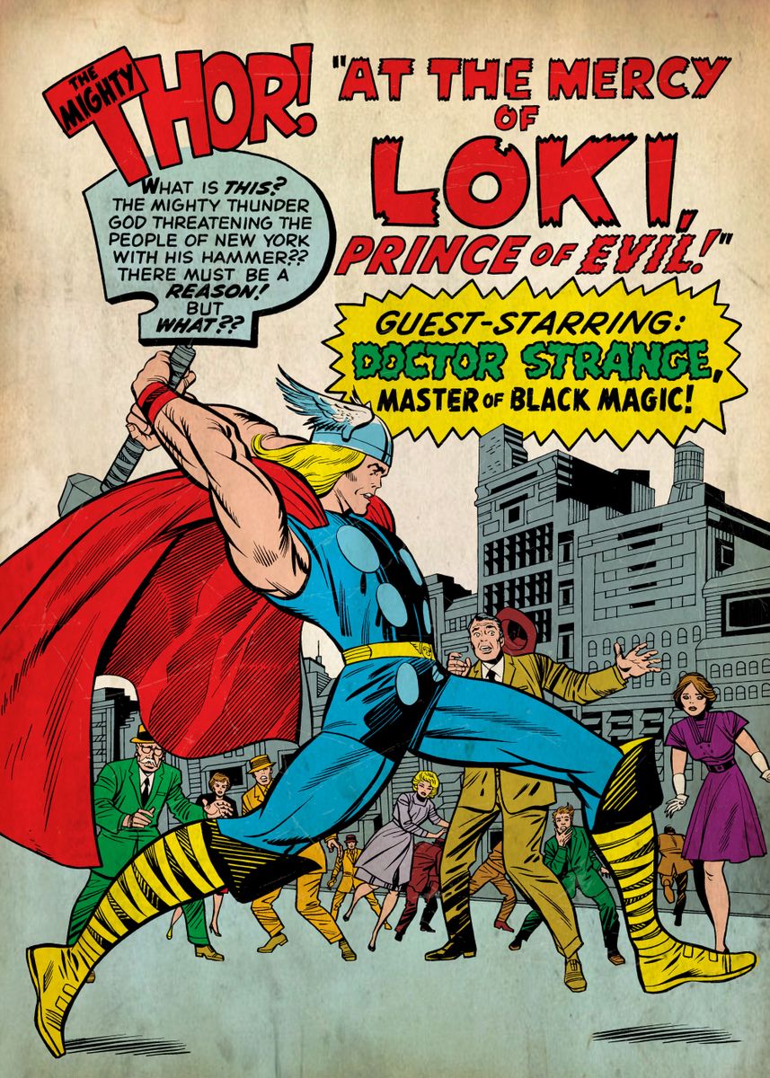 'Hammer time' Poster, picture, metal print, paint by Marvel | Displate