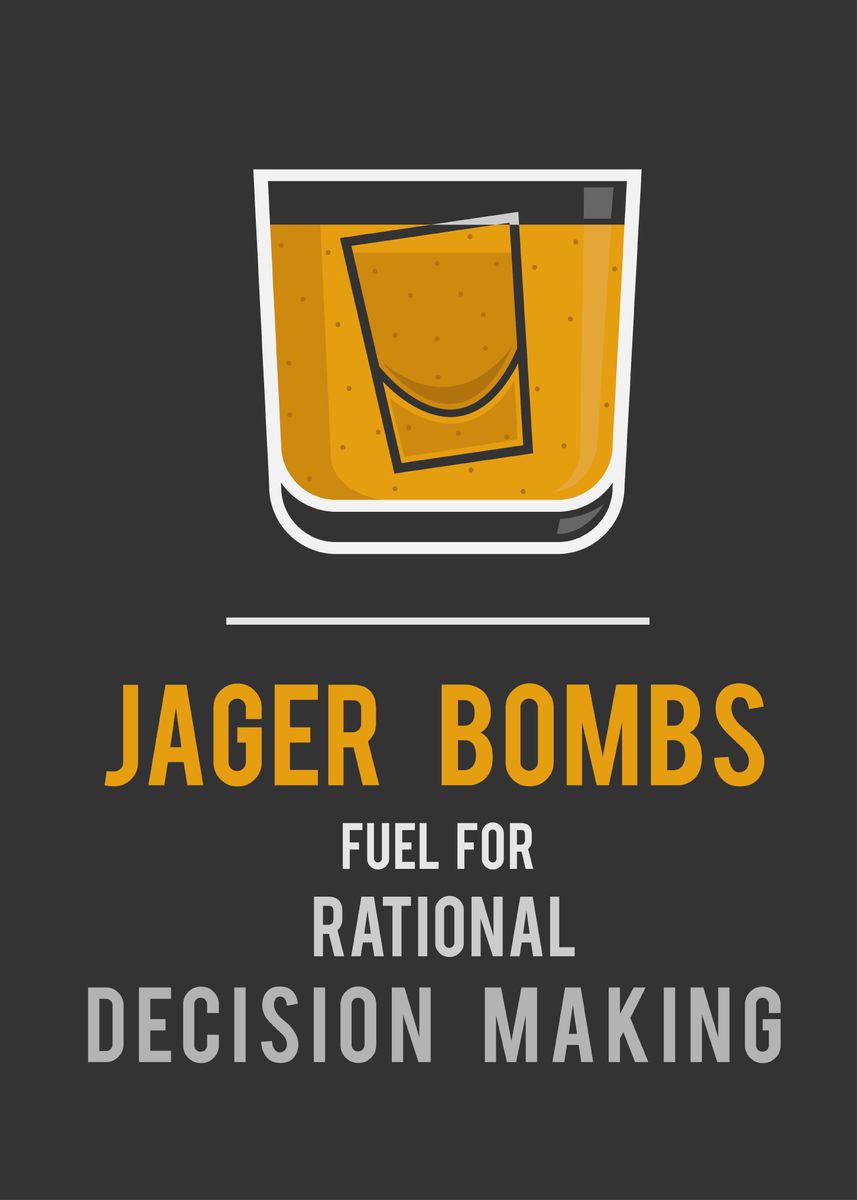 'Jager Bombs' Poster, picture, metal print, paint by mip1980 | Displate