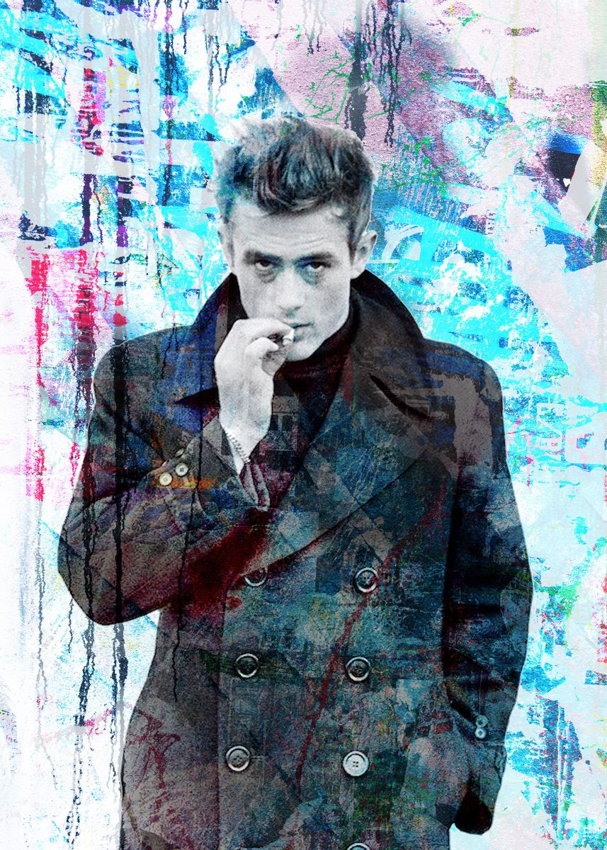 'James Dean in Fading color' Poster, picture, metal print, paint by ...