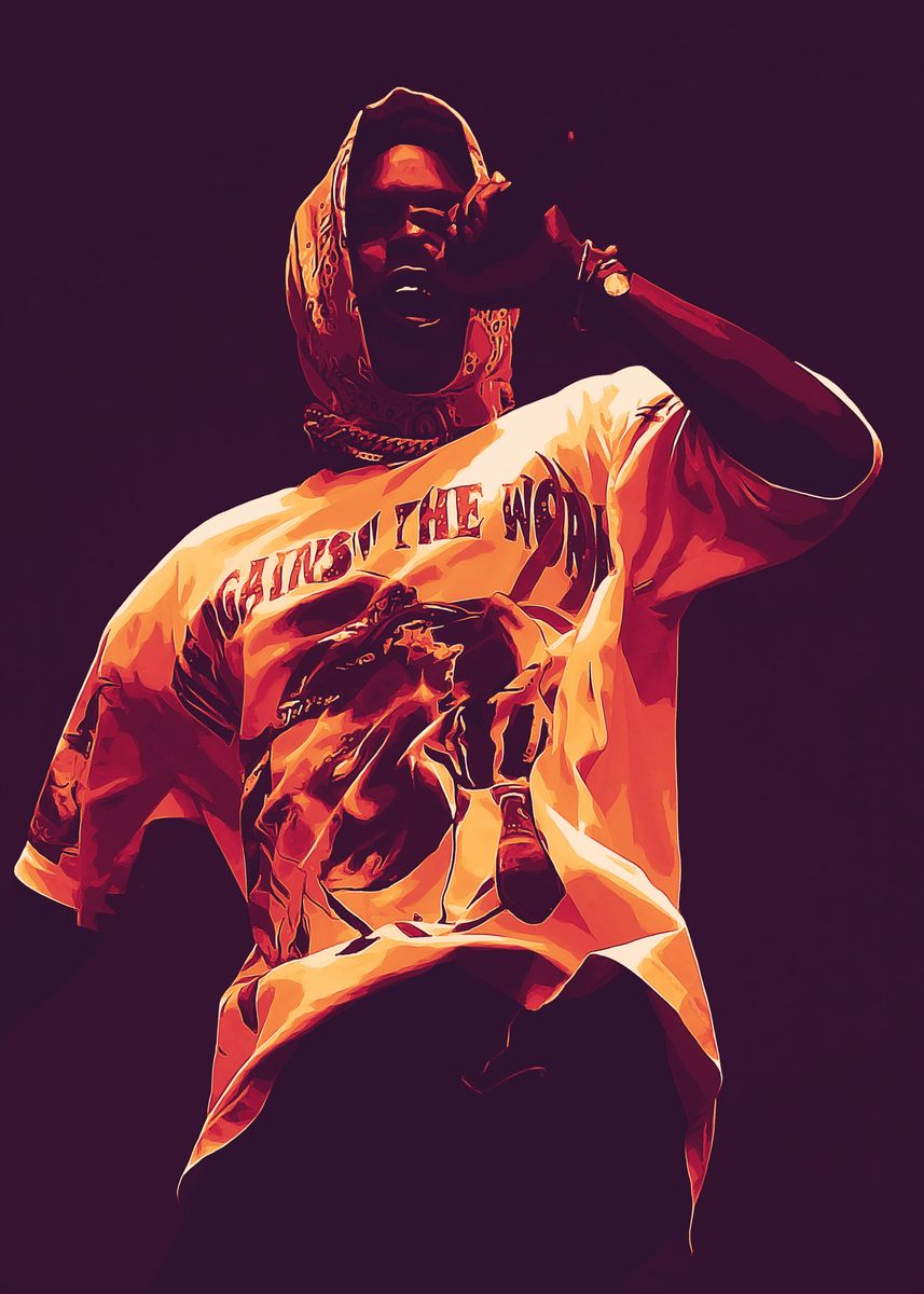 'Asap Rocky' Poster, picture, metal print, paint by chynna getty | Displate