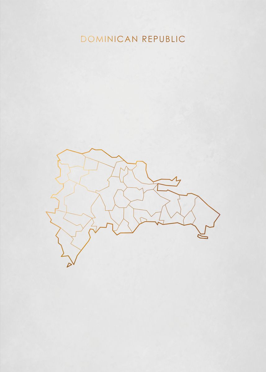 'Dominican Republic Map' Poster, picture, metal print, paint by aio ...