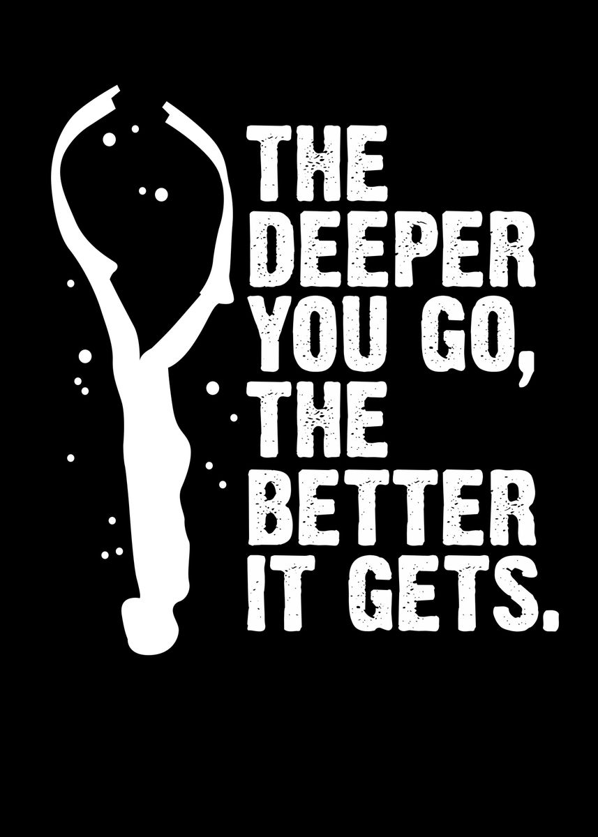 'Diving deeper better Freed' Poster, picture, metal print, paint by ...