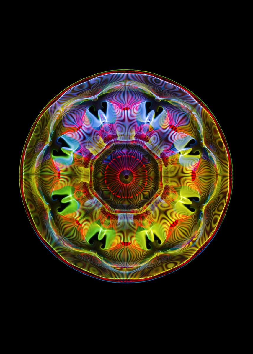 'Eightfold pattern mandala' Poster, picture, metal print, paint by Le5 ...