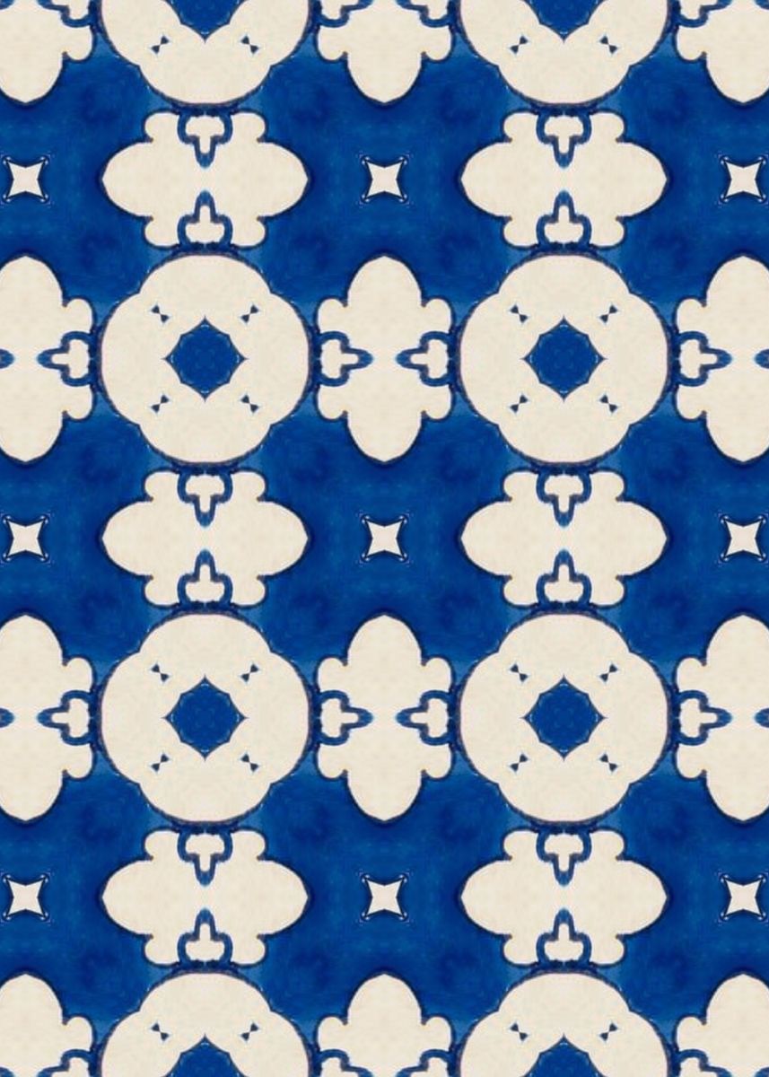 'Intense Blue Pattern 26' Poster, picture, metal print, paint by Aloke ...