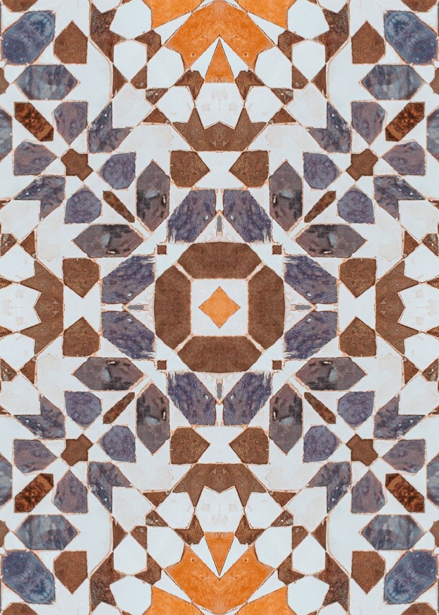 'Moroccan Tile 25' Poster, picture, metal print, paint by Aloke Design ...