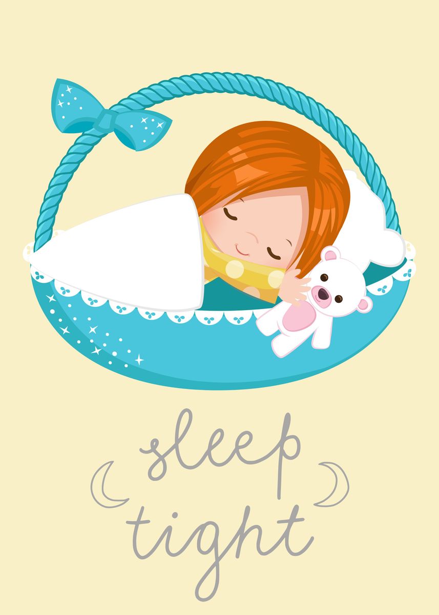 'Sleep tight' Poster, picture, metal print, paint by Juliana RW | Displate