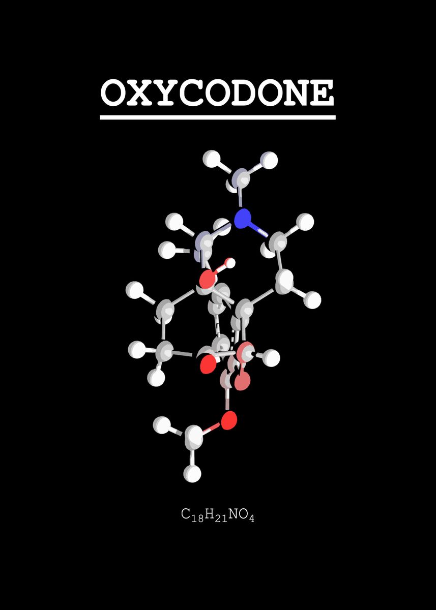 'Oxycodone' Poster by ChemECool | Displate
