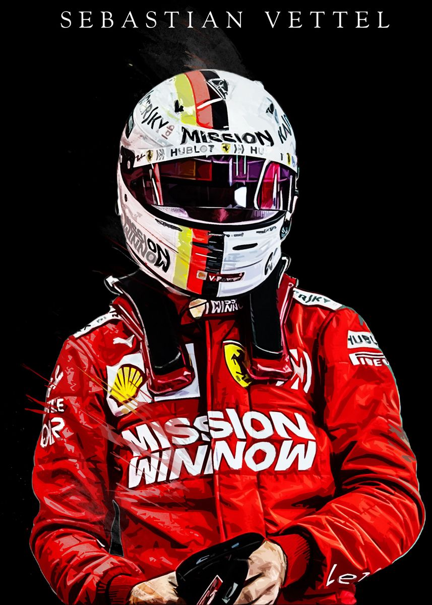 'Sebastian Vettel' Poster by PADA GROUP | Displate