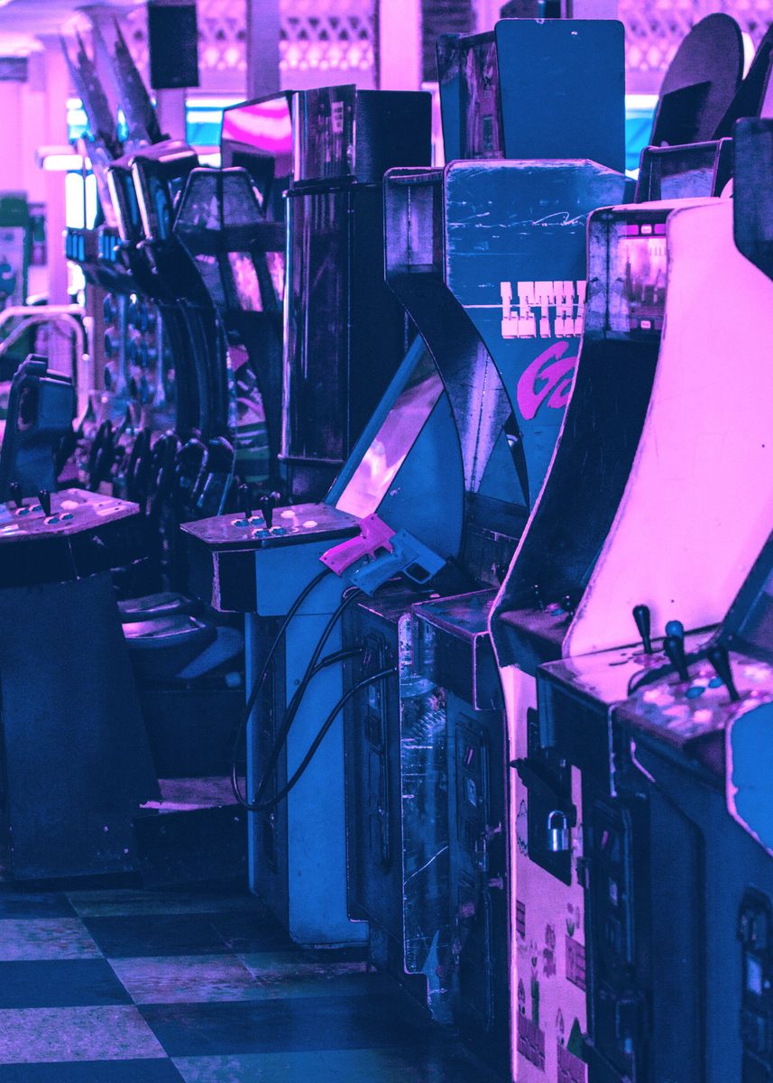 'Arcade Game Night' Poster by Exhozt | Displate