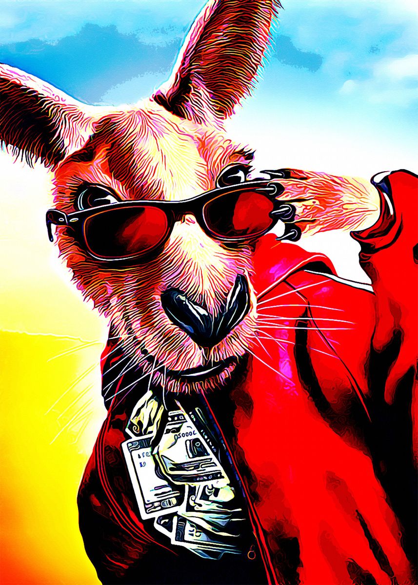 'Kangaroo Jack 1' Poster by Jeffery Anabelle | Displate