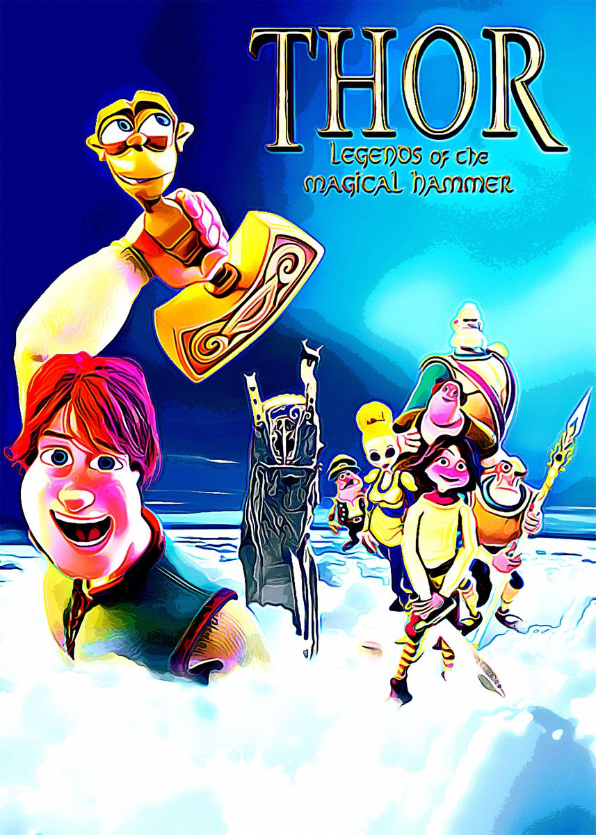 'Legends Of Valhalla Thor' Poster by Kaye Luca | Displate