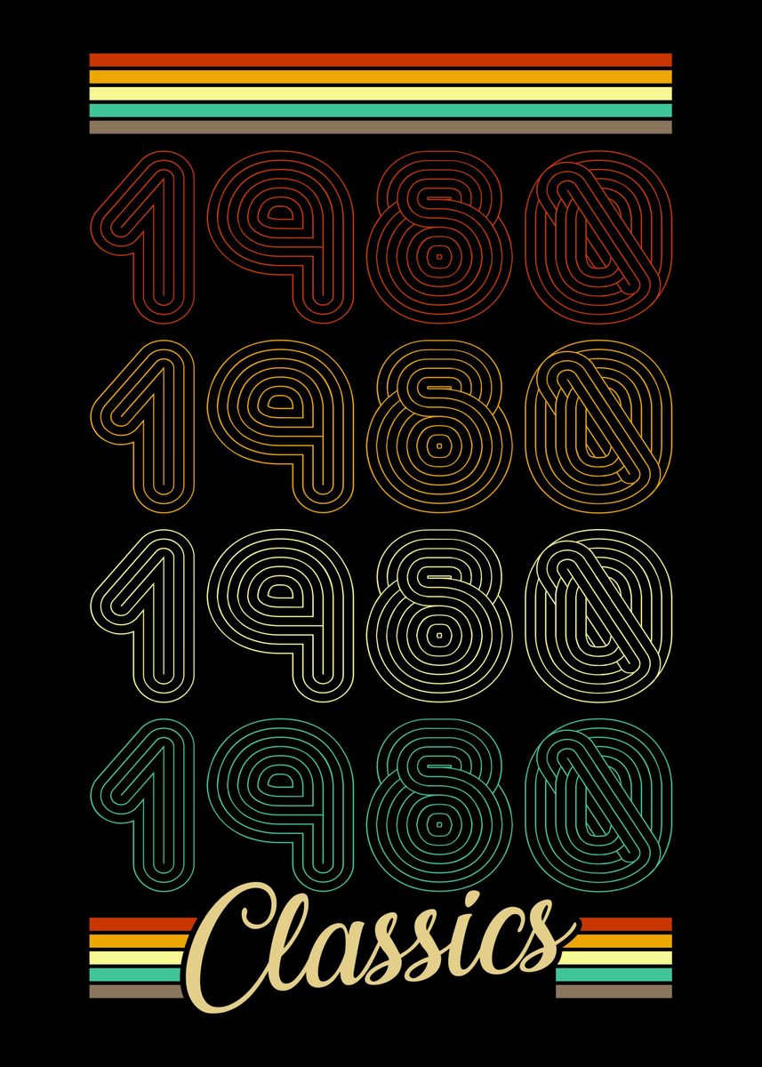 'Vintage Classics 1980' Poster, picture, metal print, paint by ...