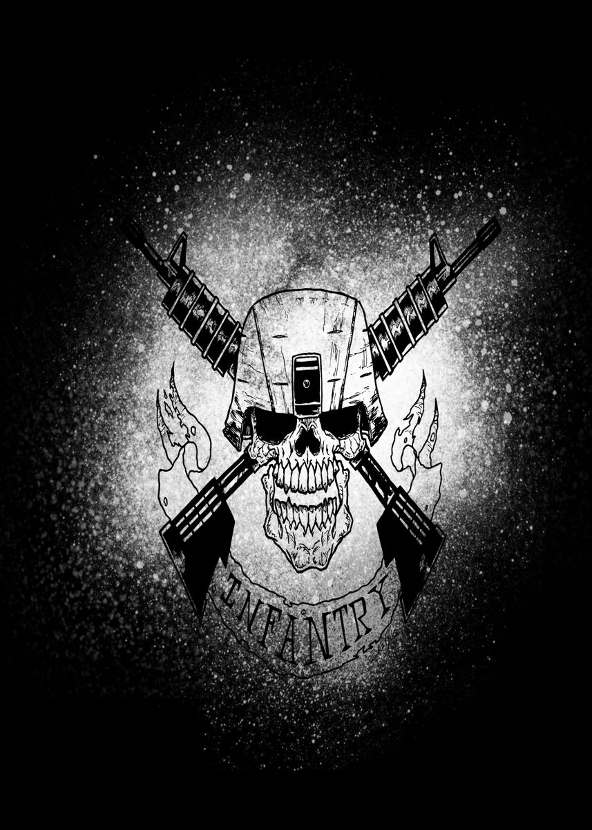 'Infantry Skull Soldier' Poster by Jens Hildebrandt | Displate